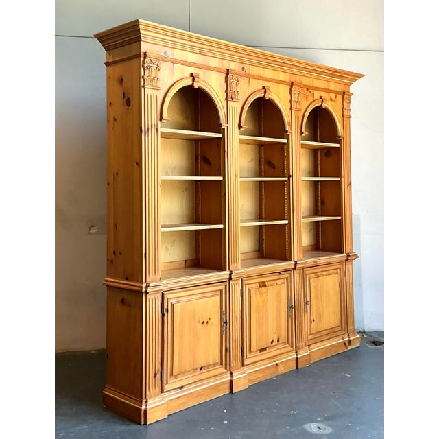 Vintage Boho Pulaski Fluted Column Bookcase | Chairish