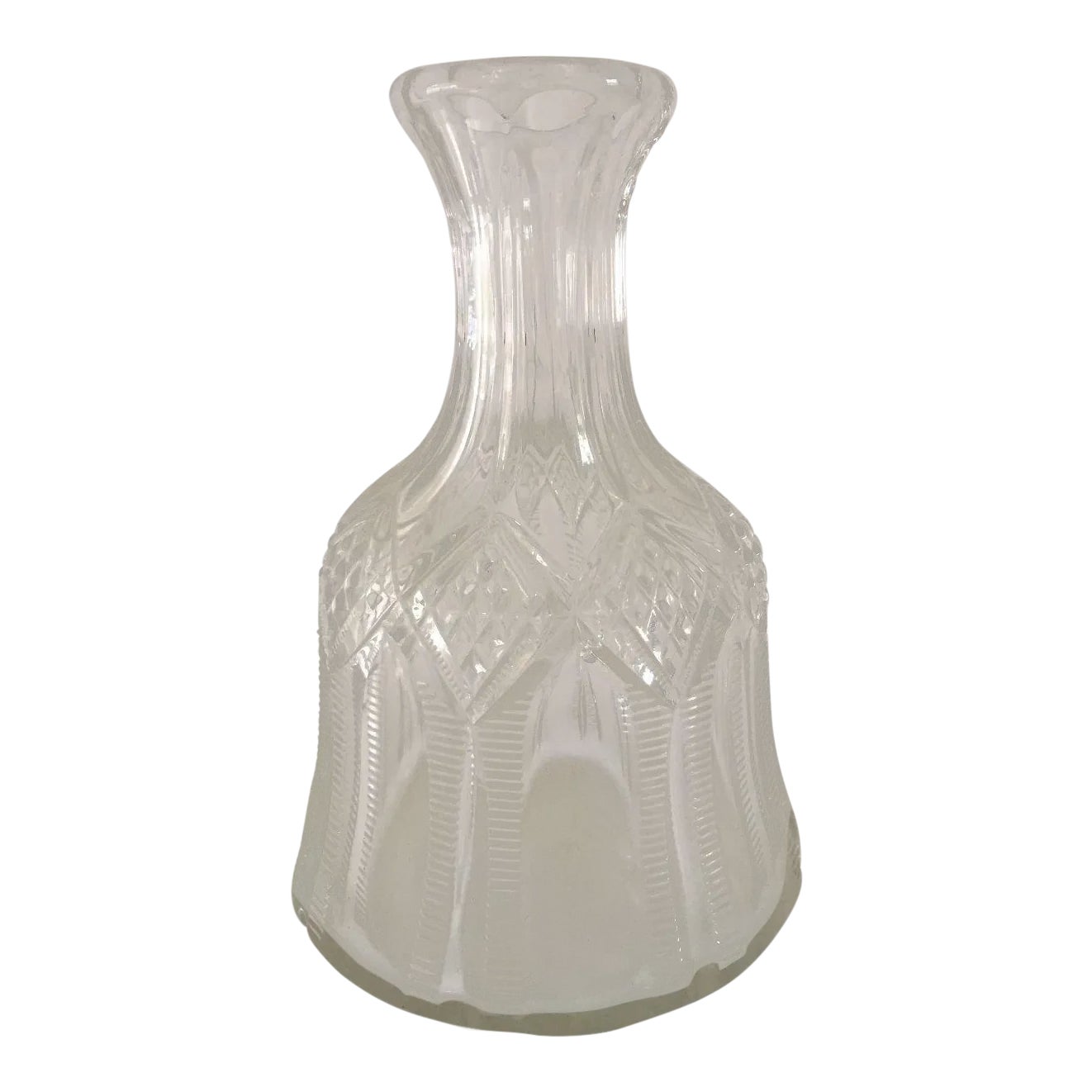 Antique Pressed Glass Water Decanter | Chairish