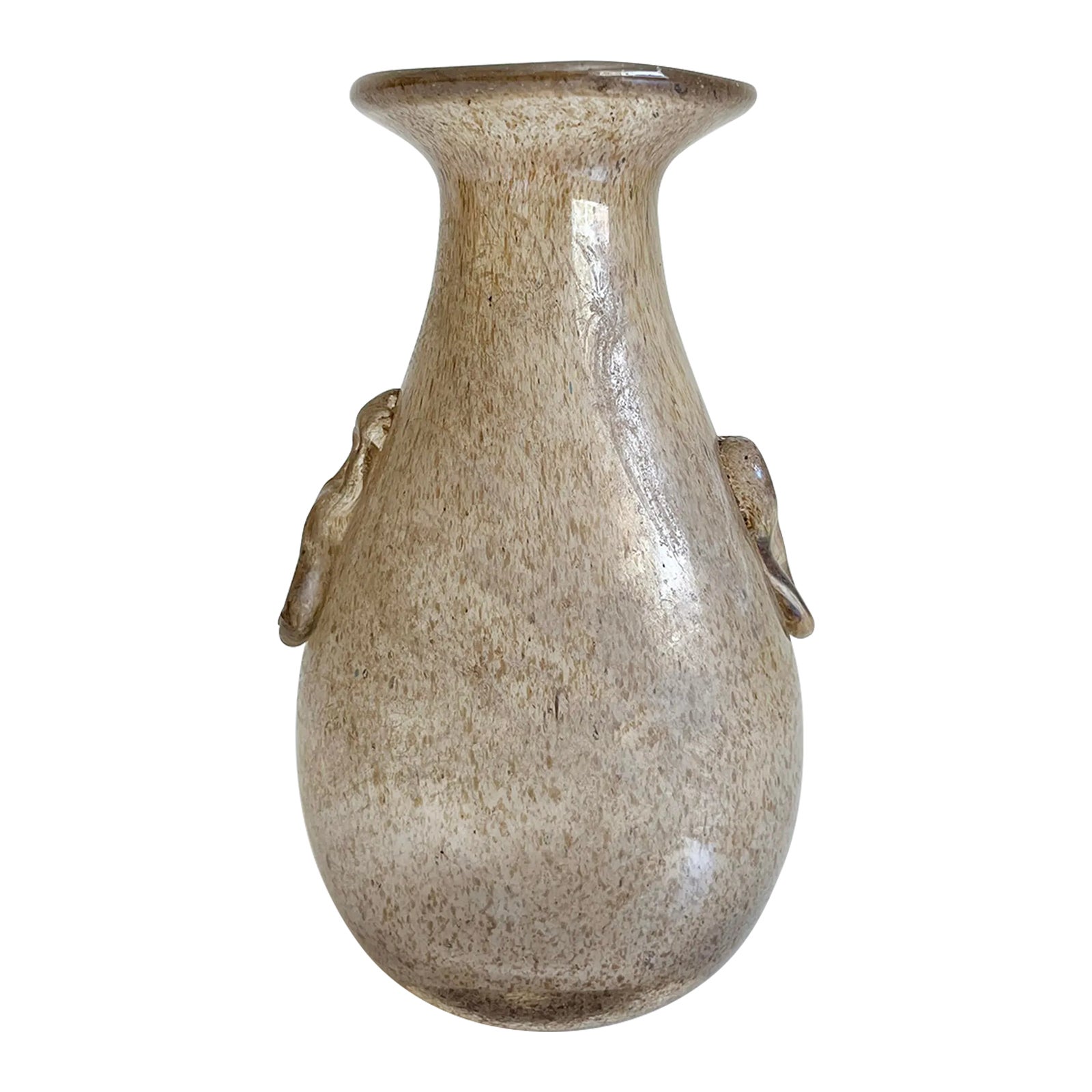 Mid-Century Italian Scavo Glass Vase | Chairish