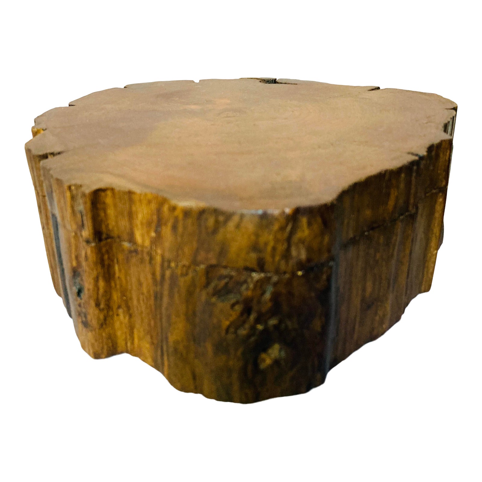 Rustic Italian Natural Cypress Wood Lidded Box | Chairish