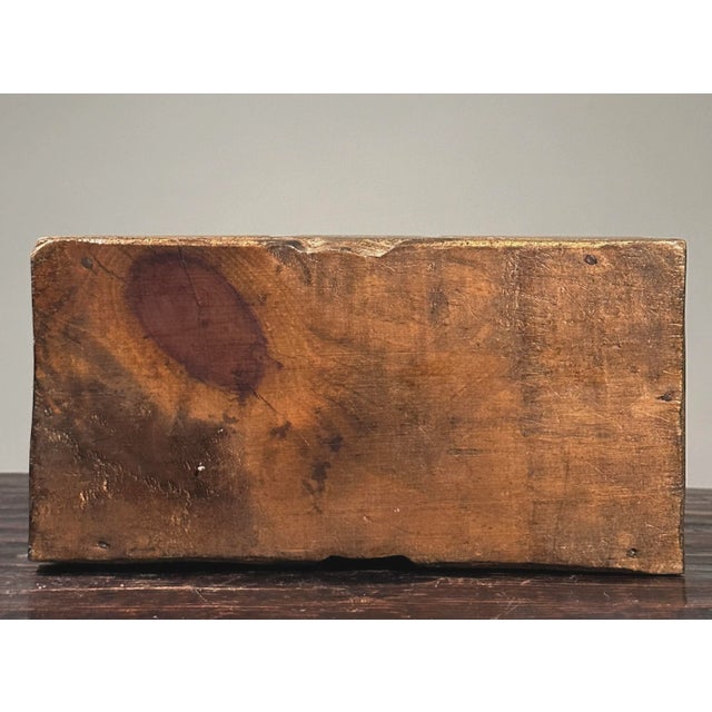 Vintage Hand Carved Polychrome Folk Art Deer Box | Chairish