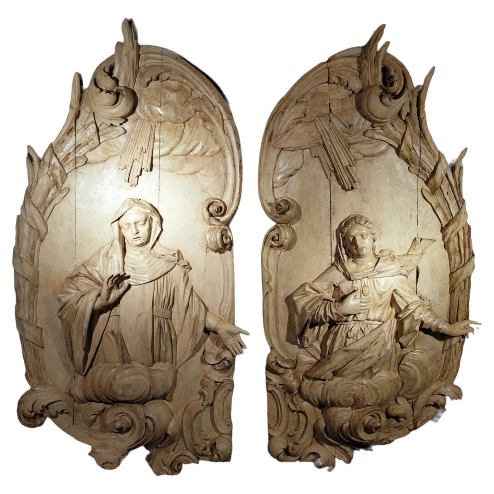 Monumental Sculpted Panels, 1750, Set of 2 | Chairish