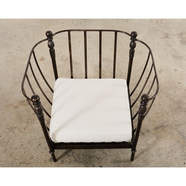 Set of Four Michael Taylor Montecito Chairs With Two Tables | Chairish