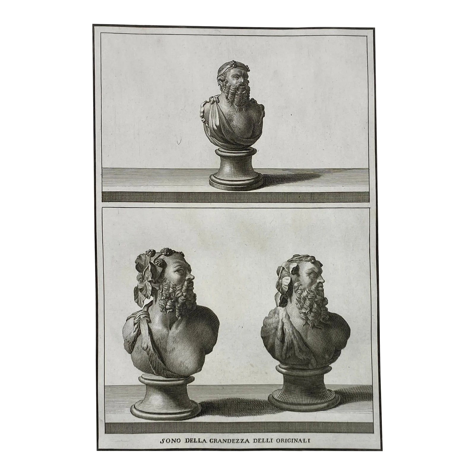 1767 Antique Mythological Busts Engraving | Chairish