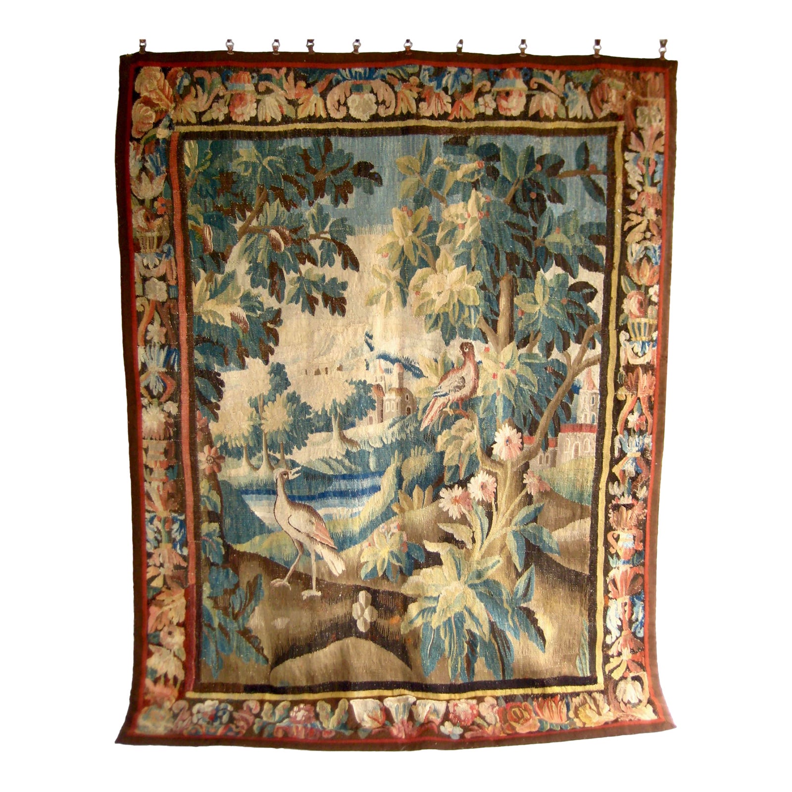 Aubusson Verdure Tapestry Birds and Cheery Trees Circa 17 Hundreds ...