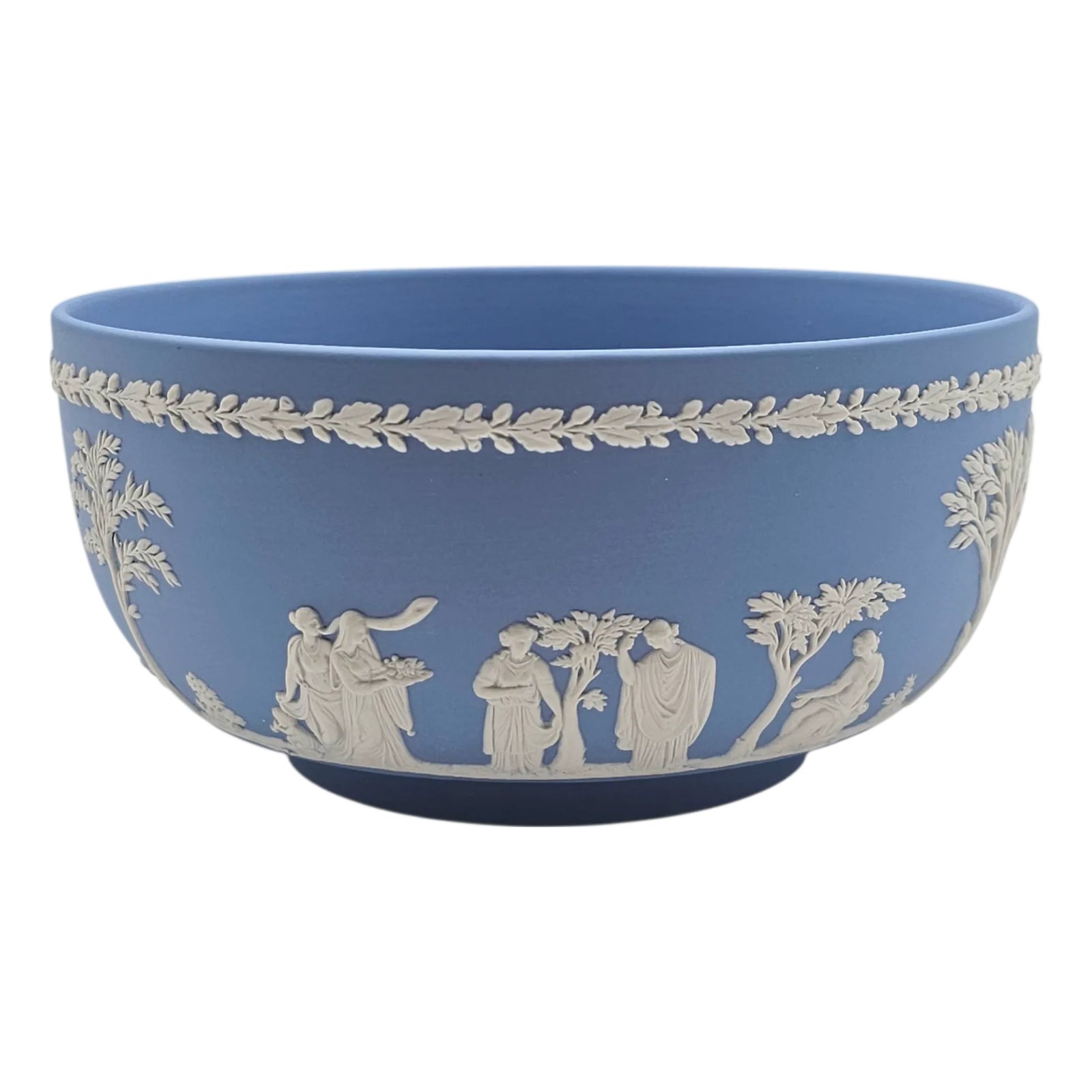 Wedgwood Blue Jasperware Neoclassical Sacrifice Bowl, 8" Collector ...