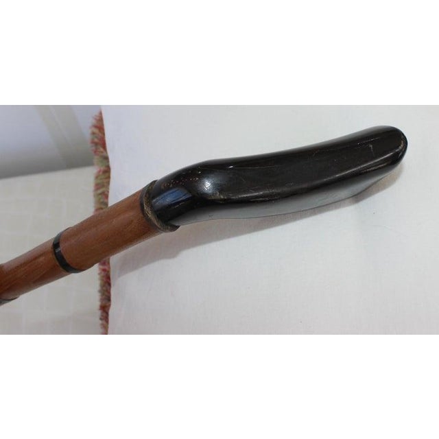 Antique English Walking Stick Cane With Bone Handle | Chairish
