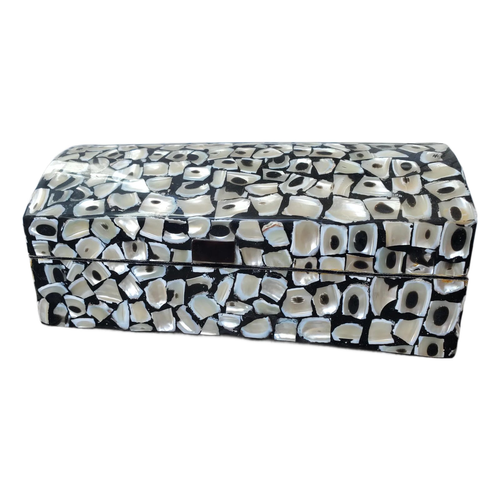 1990s Beautiful Laquered Shell Box | Chairish