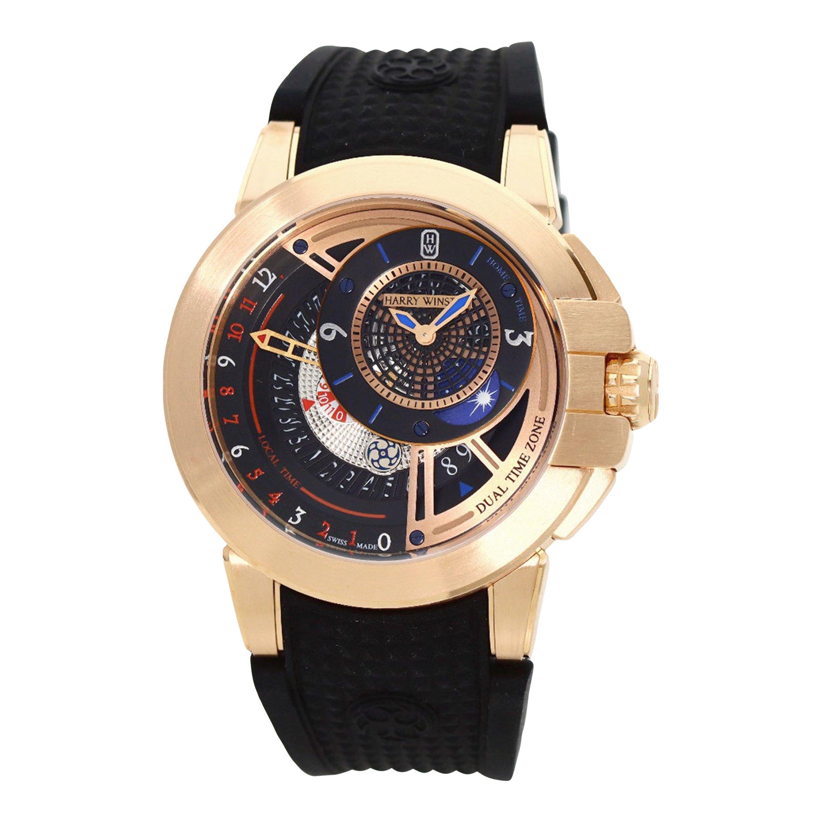Harry Winston Oceatz44Rr011 Hw Ocean Dual Time Automatic Watch K18Rg ...