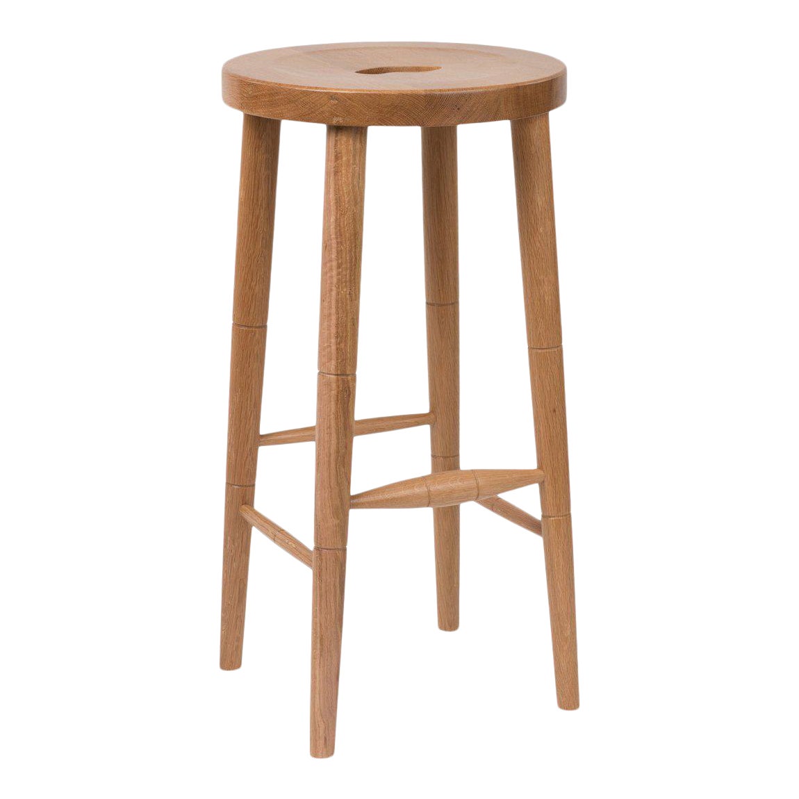 Milkmaid Bar Stool in Natural Oak | Chairish