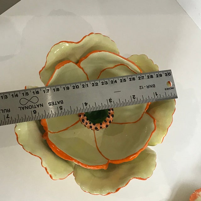 Vintage Higbee's Department Store Italian Majolica Barbotine Flower ...