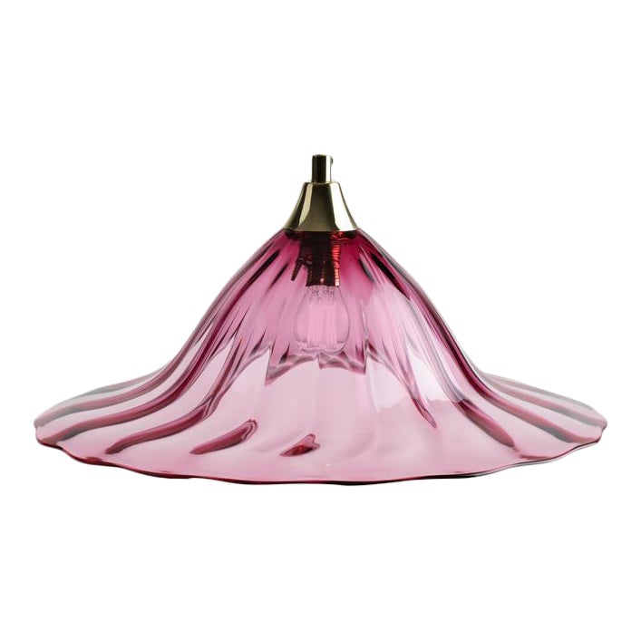 Open Optic Ruby Glass Colour Pendant | Chairish