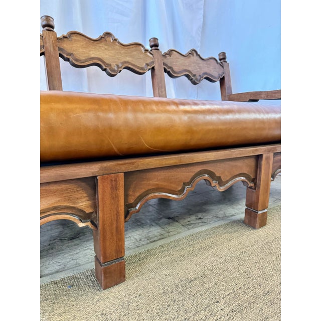 1970s Carved Mexican Sofa Bench | Chairish