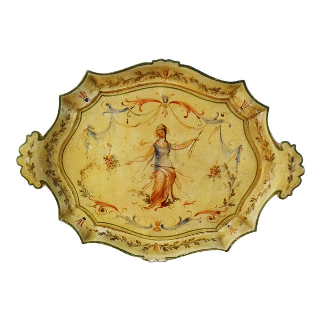 Mid-Century Italian Wood Dancing Lady Tray | Chairish