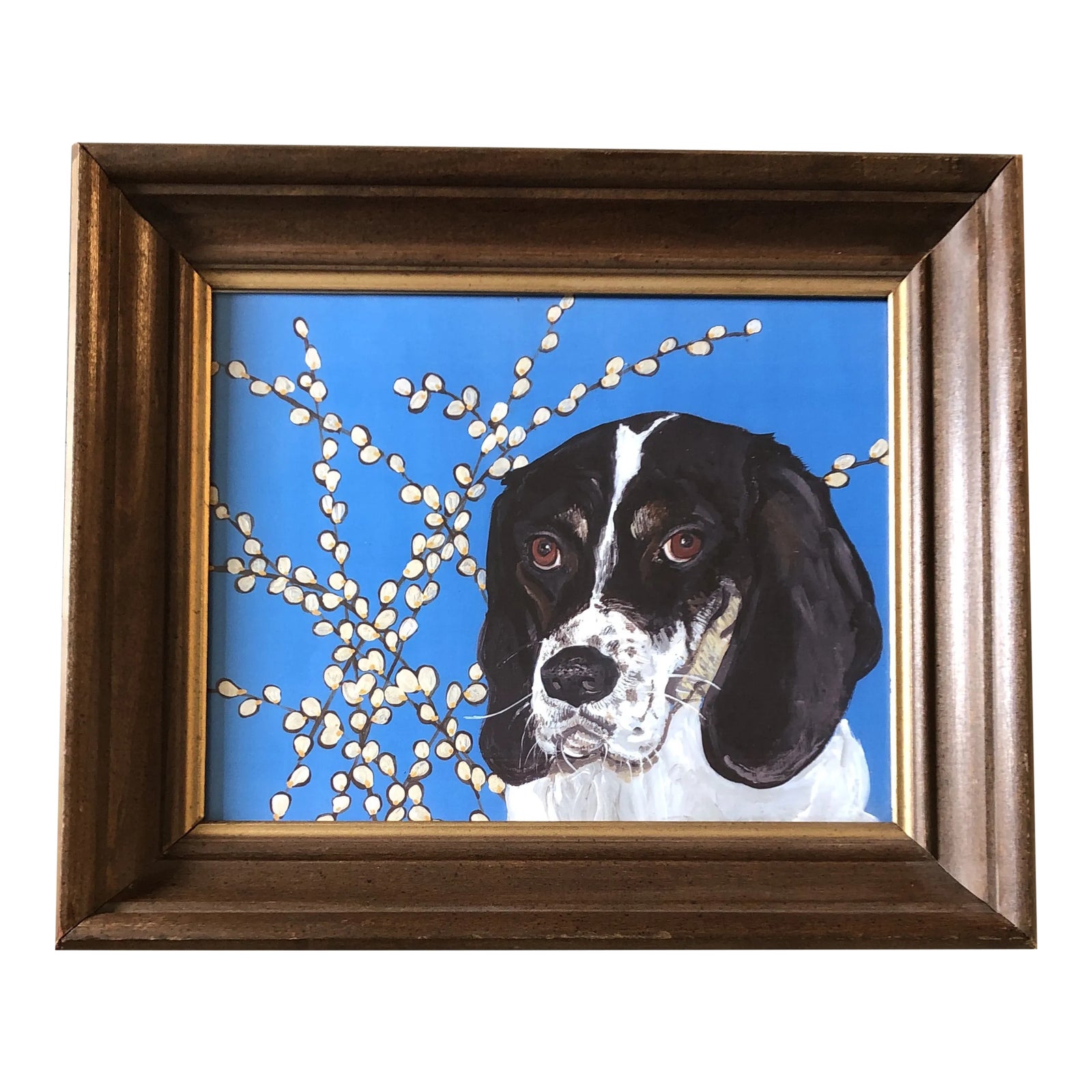 Contemporary Hound Dog Print by Judy Henn Frame | Chairish