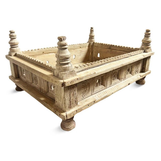 Antique Wood Baby Jhula Box | Chairish