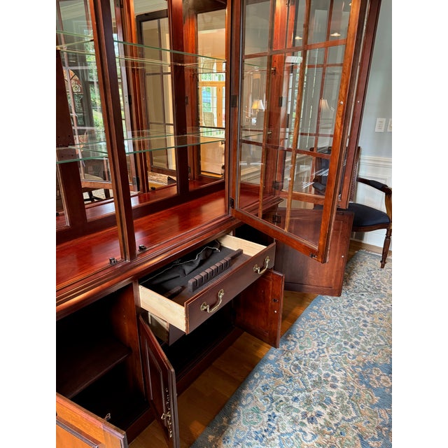 Pennsylvania House Palladian China Cabinet and Buffet Unit | Chairish