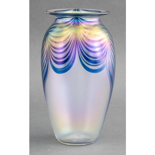 Eickholt Art Nouveau Manner Iridescent Glass Vase | Chairish