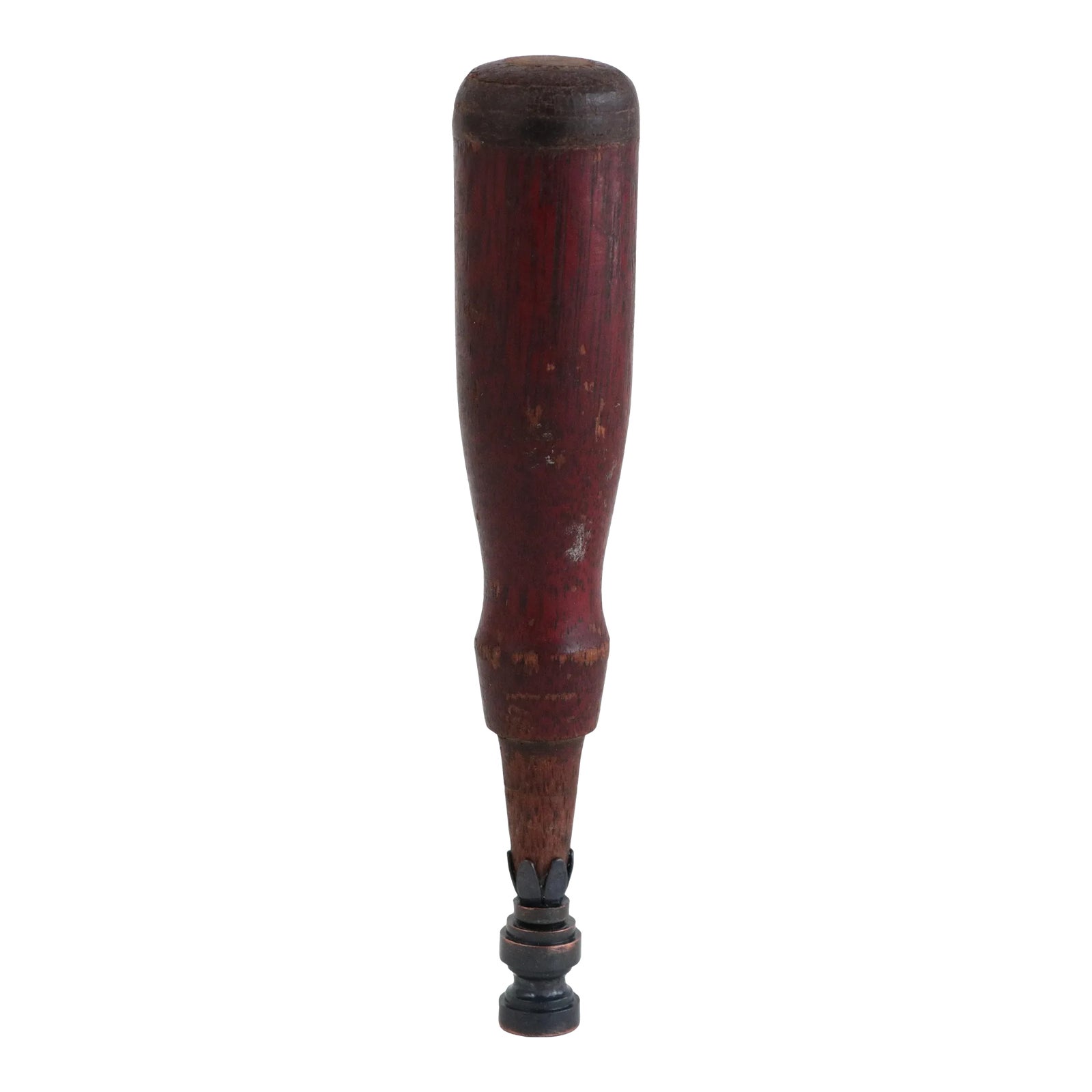 Farmhouse Style Distressed Wood Lamp Finial | Chairish