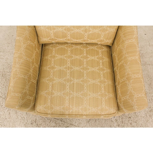Pair Modern Gold Upholstered Living Room Club Chairs | Chairish