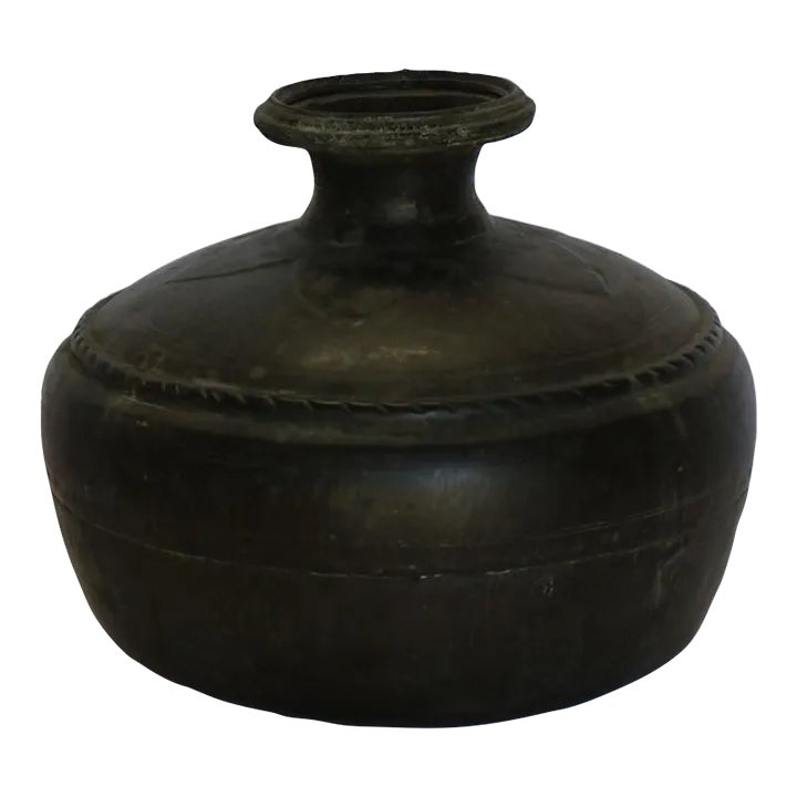 Antique Brass Water Container From India | Chairish