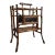 Vintage Magazine Rack With Japanese Painted Panels | Chairish