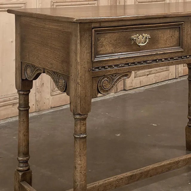 English Rustic Antique Side Table | Chairish