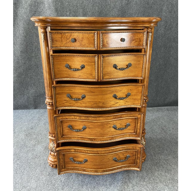Burl Walnut Chest of Drawers | Chairish