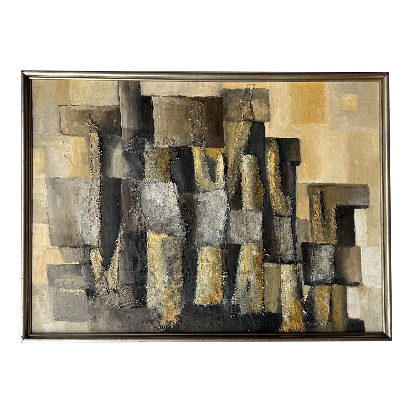 70's Mid-Century Walter Mixed Media - Collage Expressionist Abstract ...