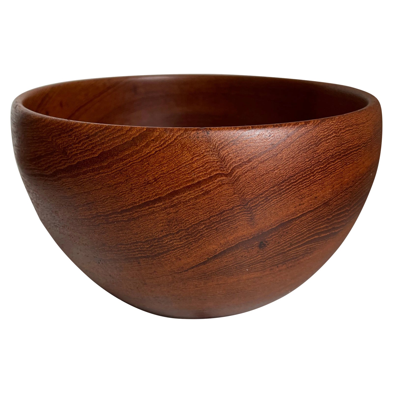 Mid-Century Modern Solid Teak Bowl, Made in Norway | Chairish