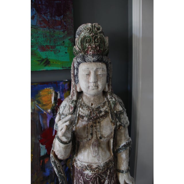 17th Century Chinese Rice Goddess Sculpture | Chairish