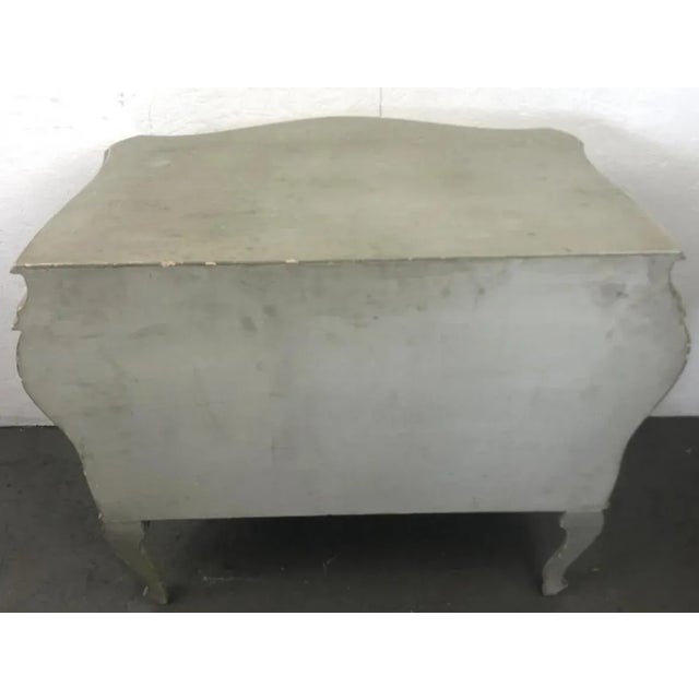 1950s Florentine Gray Painted Bombay Chest of Drawers Commode | Chairish