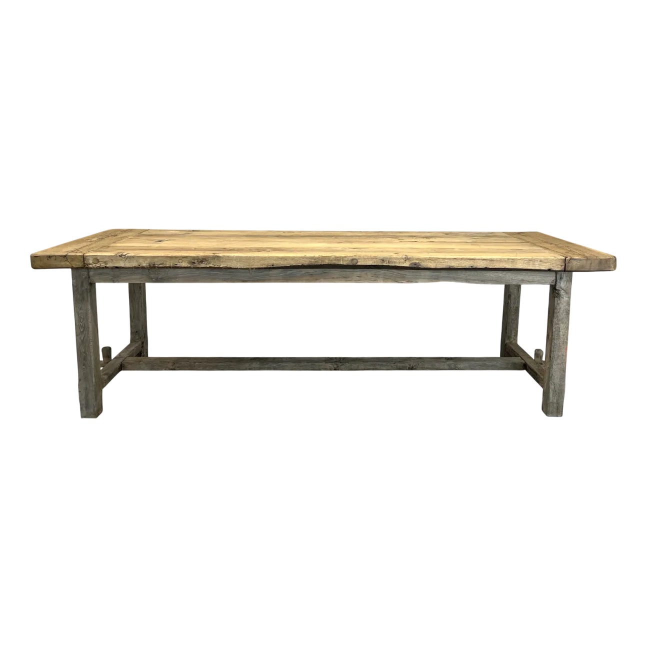 Rustic Refectory Dining Table in Oak, 1930s | Chairish
