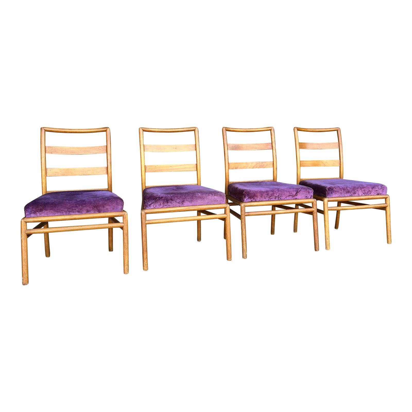 Set of 4 Th Robsjohn Gibbings for Widdicomb Dining Chairs | Chairish