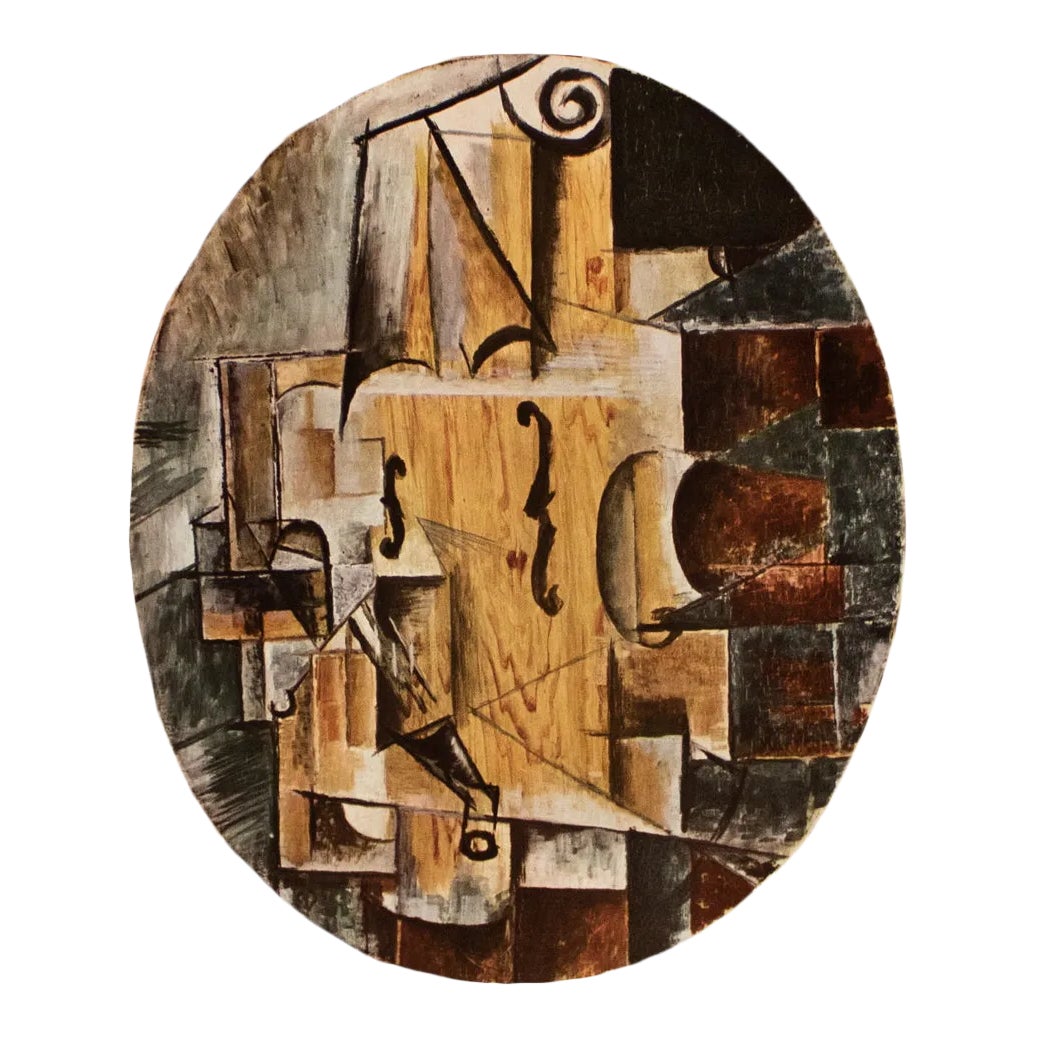 1954 After Pablo Picasso "Violin", Large Period First Limited Italian ...