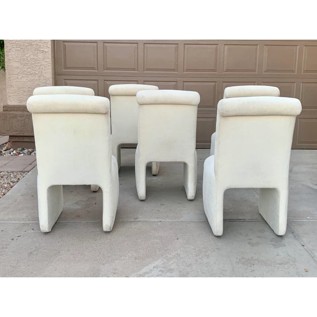 Postmodern Waterfall Dining Chairs Attributed to Karl Springer - Set of ...