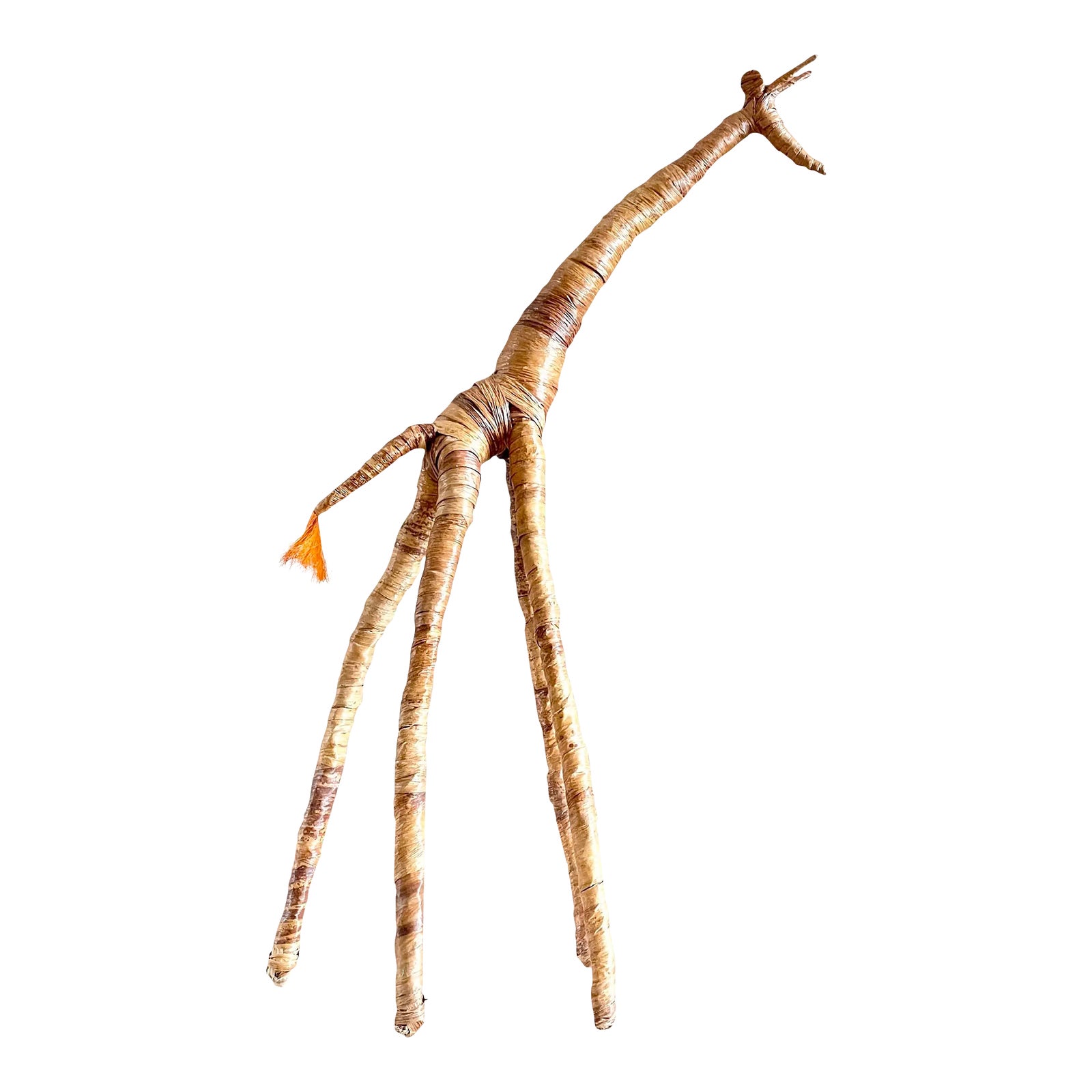 Large Vintage 1970s Banana Leaf / Raffia Giraffe Hand Made Toy ...