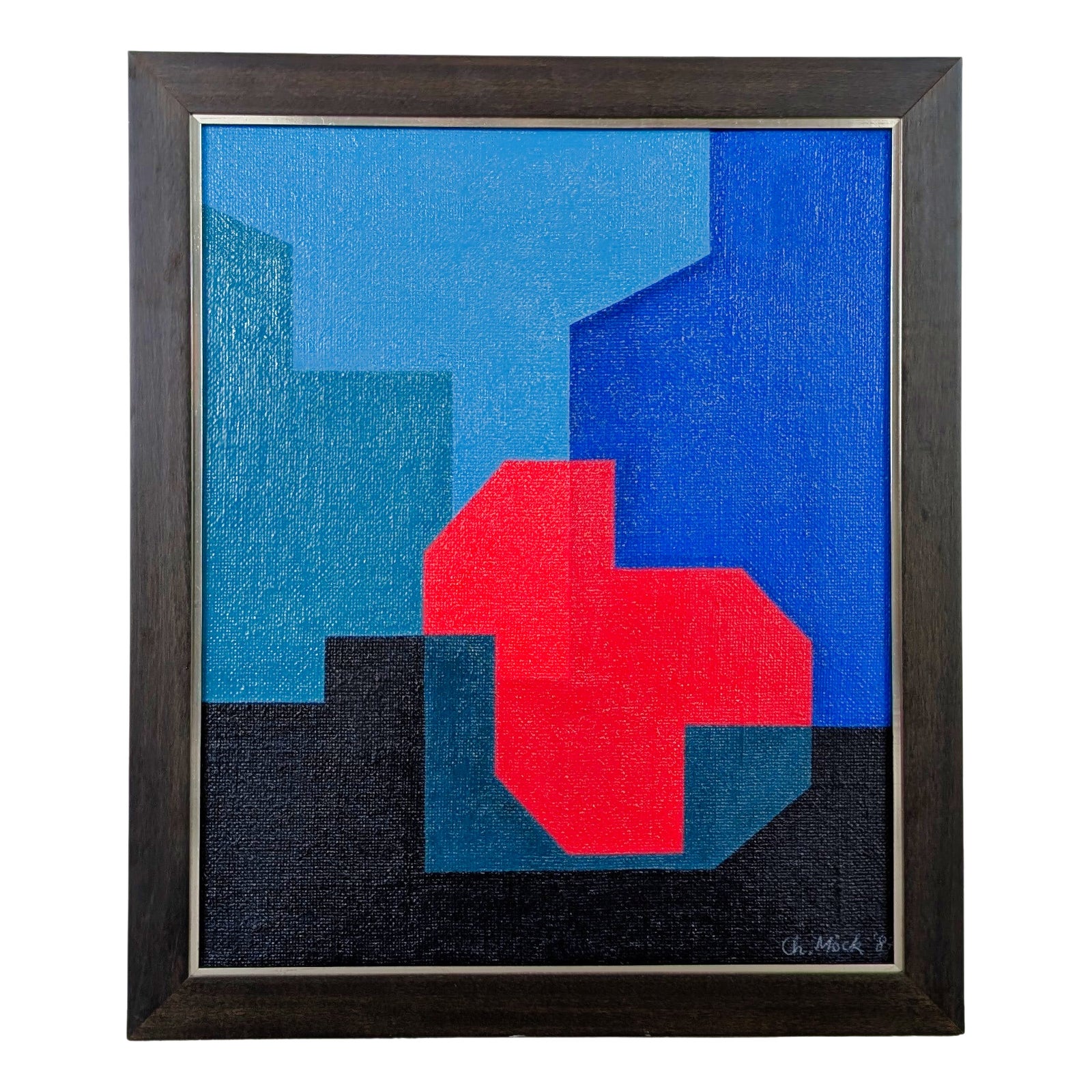 Charlotte Möck, Abstract Composition, Oil on Jute Canvas | Chairish