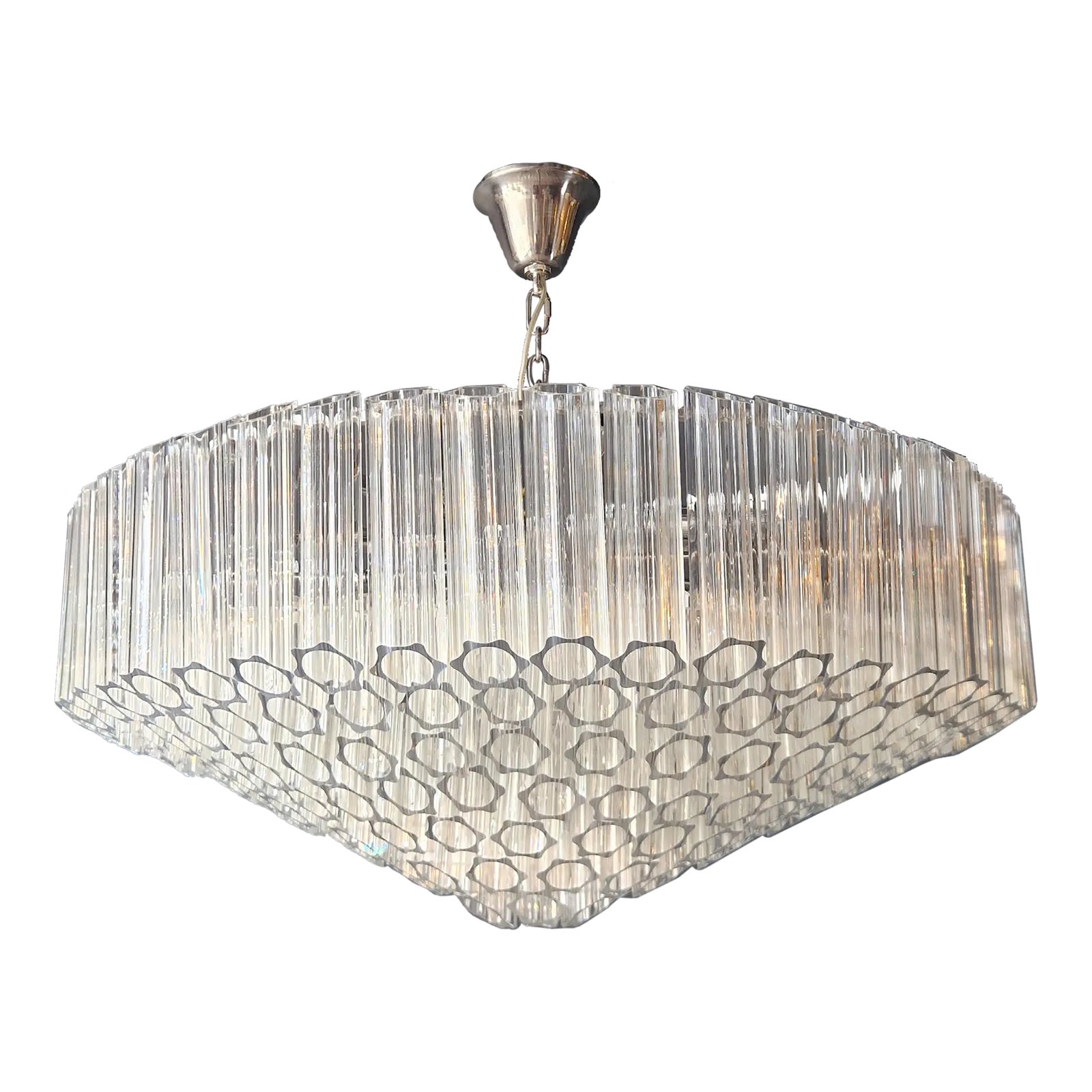 Modern Ceiling Chandelier With Prisms Crystal Chandelier Cone Shape ...