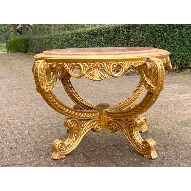 1950's Italian Baroque / Rococo Coffee Table From Gild Beech and ...