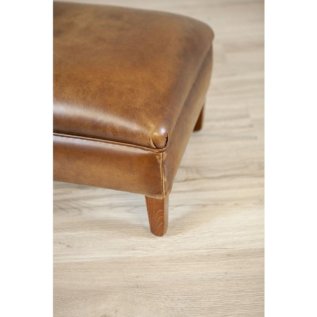 Late 20th Century English Traditional Style Ottoman Upholstered With ...