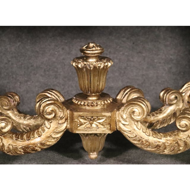 19th Century French Louis XIV Rococo Giltwood Hand Carved Table ...