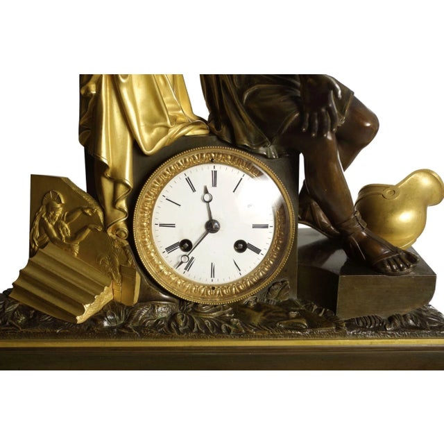 “Horatius & the Fall of Rome” French Empire Antique Bronze Mantel Clock ...
