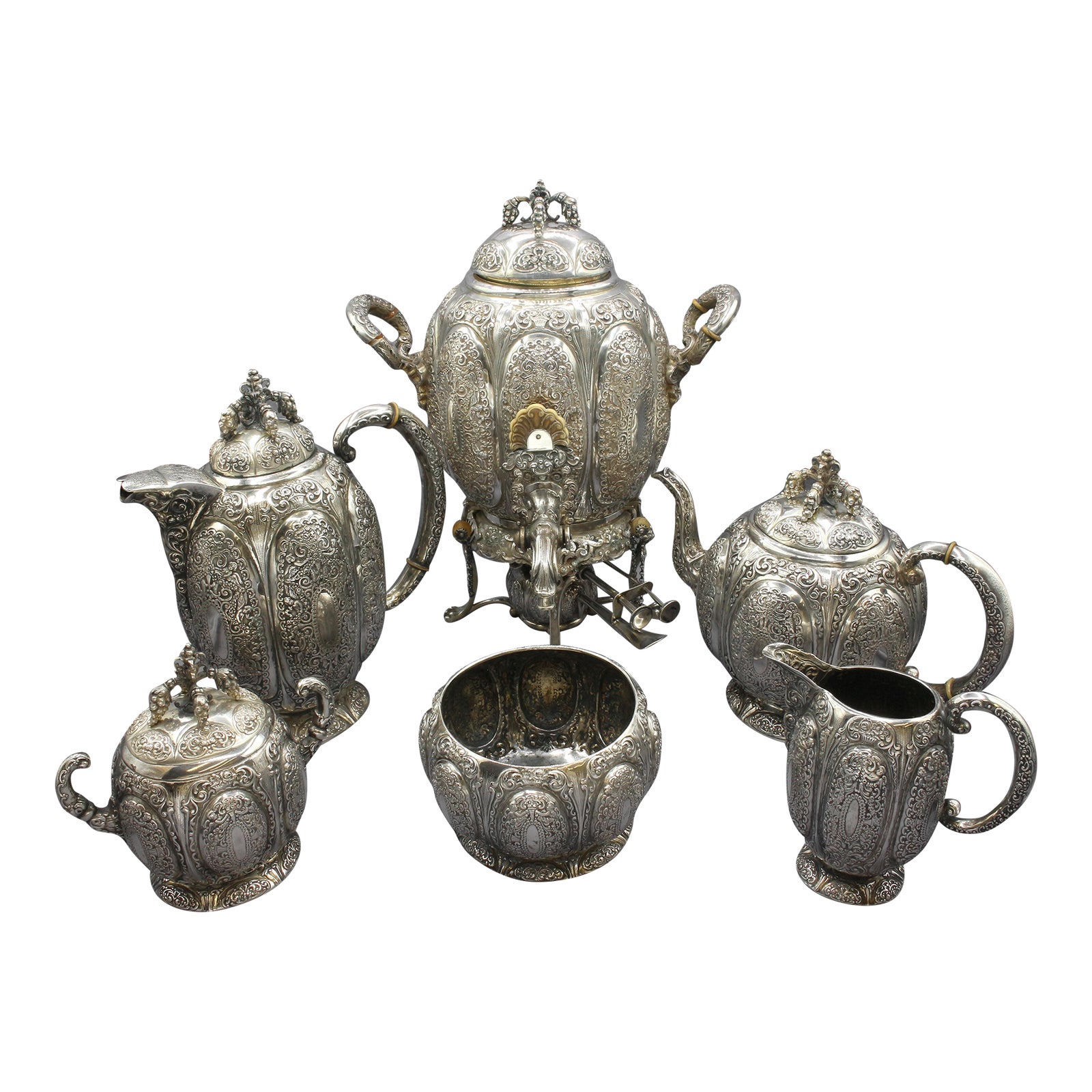 1886-1891 German Renaissance Revival Silver Tea & Coffee Service | Chairish