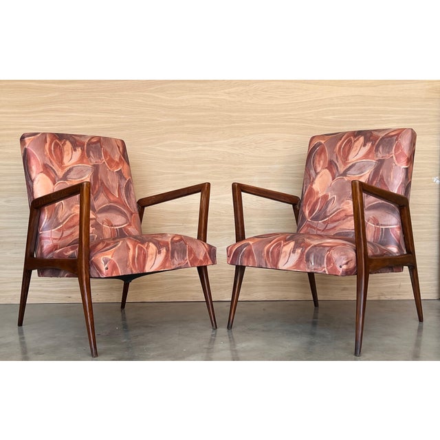 Mid 20th Century Pair of Scandinavian Mid-Century Modern Colorful Teak ...