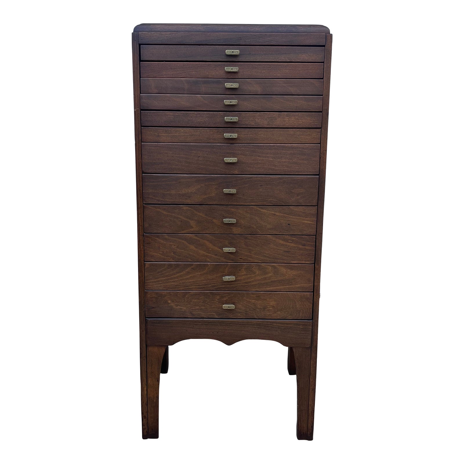 1960s 12 Drawer Walnut Sheet Music Cabinet | Chairish