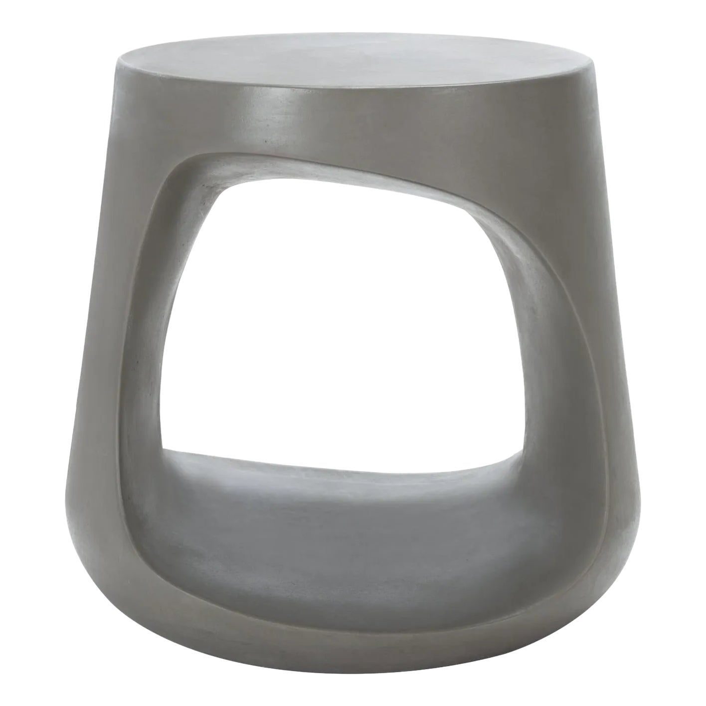 Vikki Concrete Accent Stool - Dark Grey | Chairish