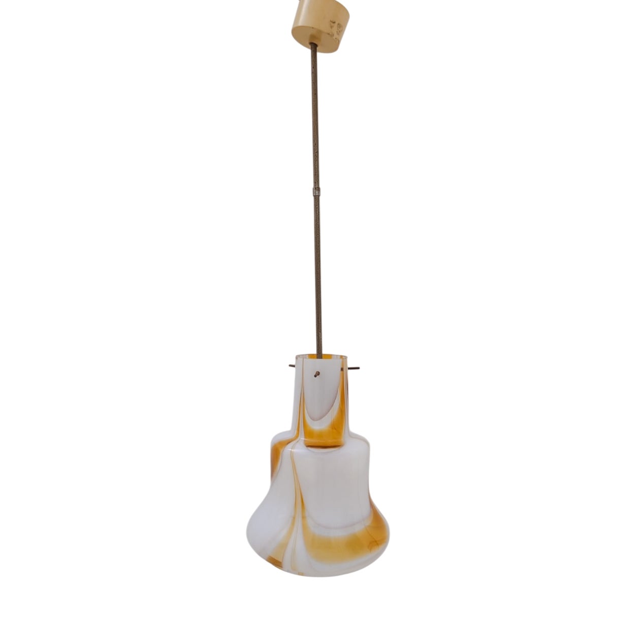White and Yellow Murano Glass Pendant Light by Carlo Moretti for ...