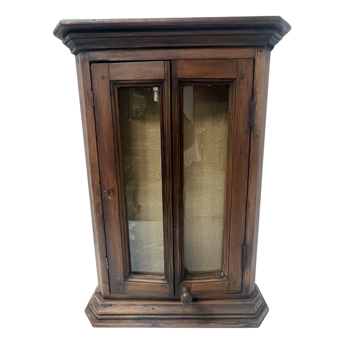 Small Wall-Mounted Display Case with Two Doors | Chairish