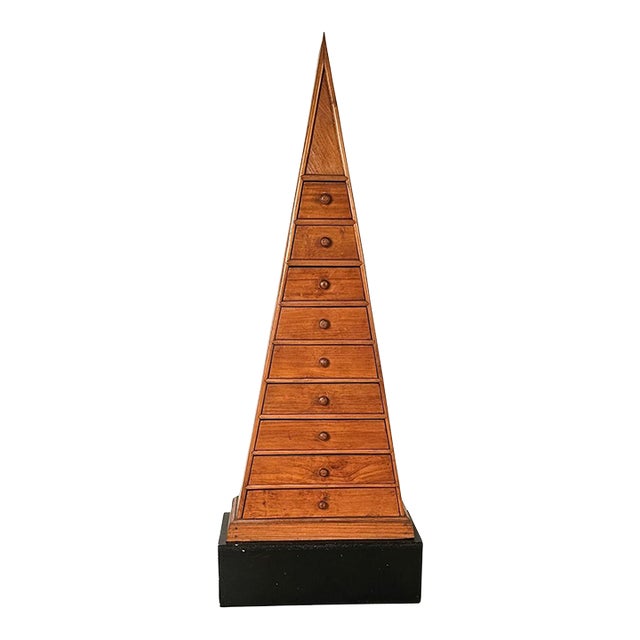 Vintage Triangle Chest on Pedestal, Circa 1975 | Chairish